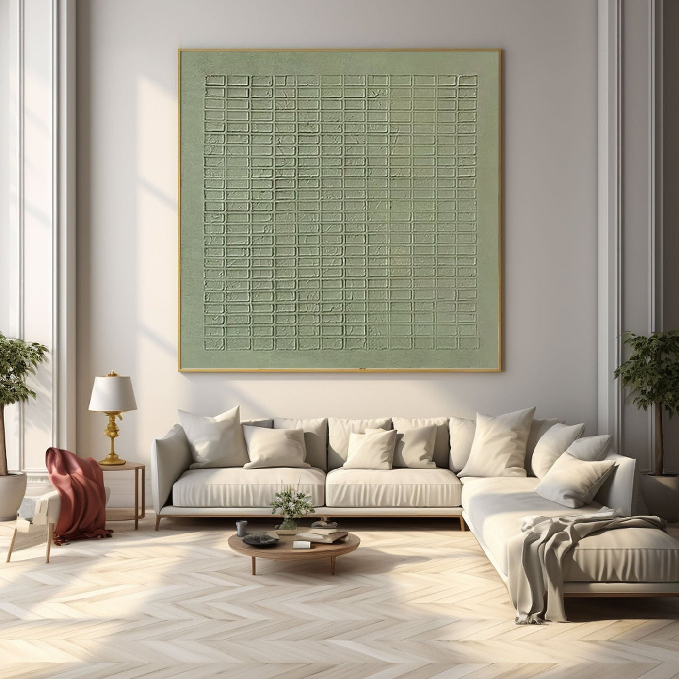 How to Incorporate Green Abstract Art into Different Interior Design S