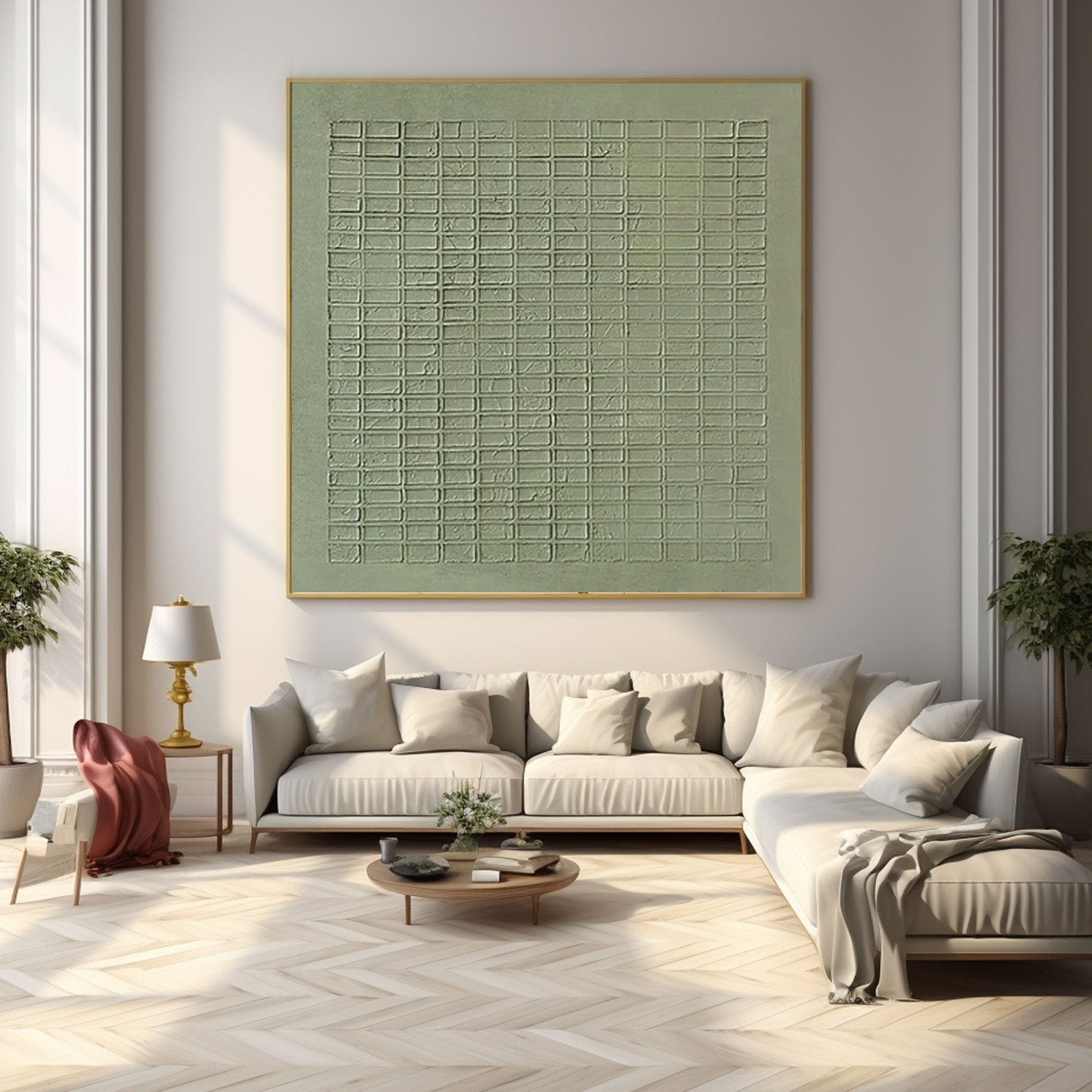 How to Incorporate Green Abstract Art into Different Interior Design S