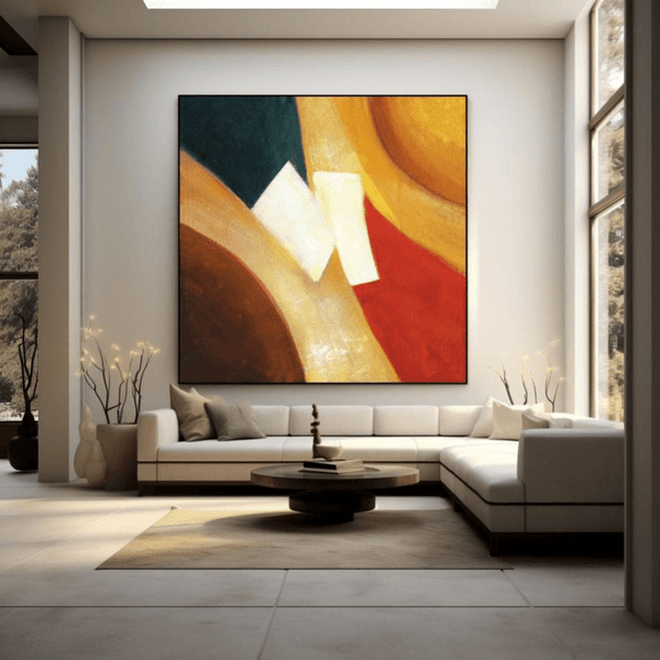How to Match Colorful Textured Paintings with Your Walls Without Overw