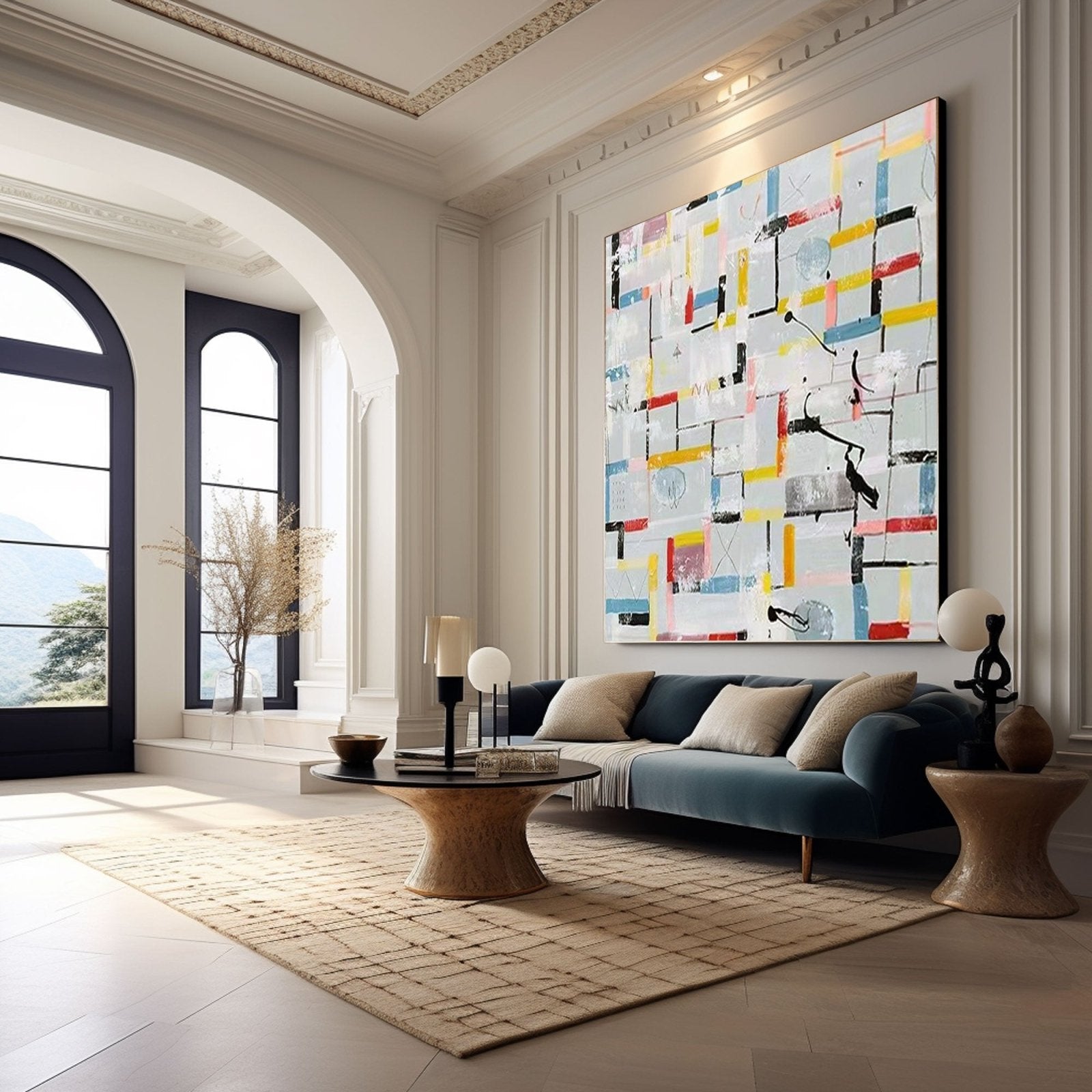 Square Wall Art Collection | Black Square Abstract & Framed Artwork ...