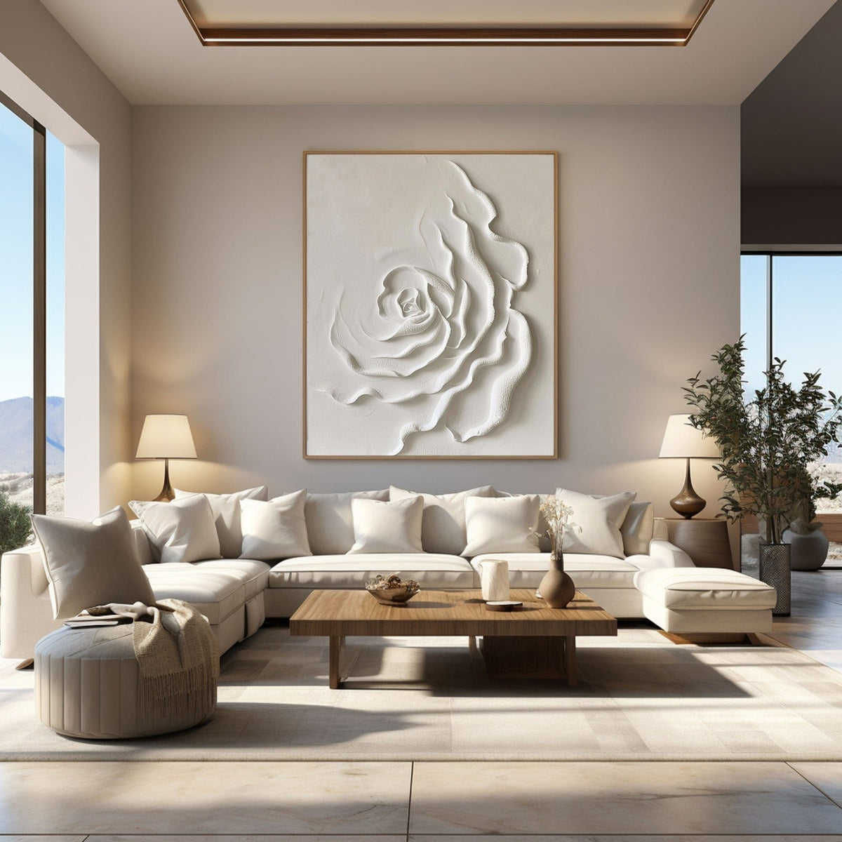 White Minimalist Art Collection | Textured White Wall Art & Abstract Canvas