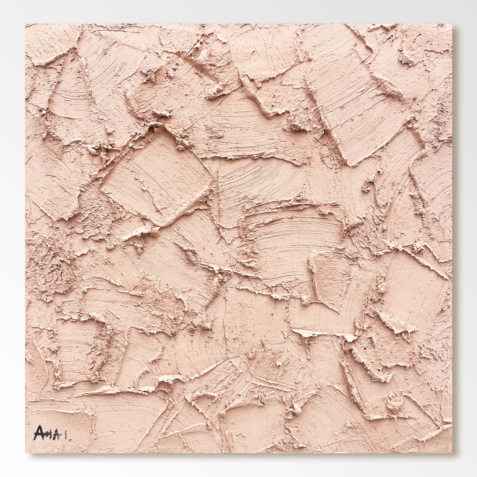 Square Abstract Minimalist Hand-Painted Contemporary Art on Canvas