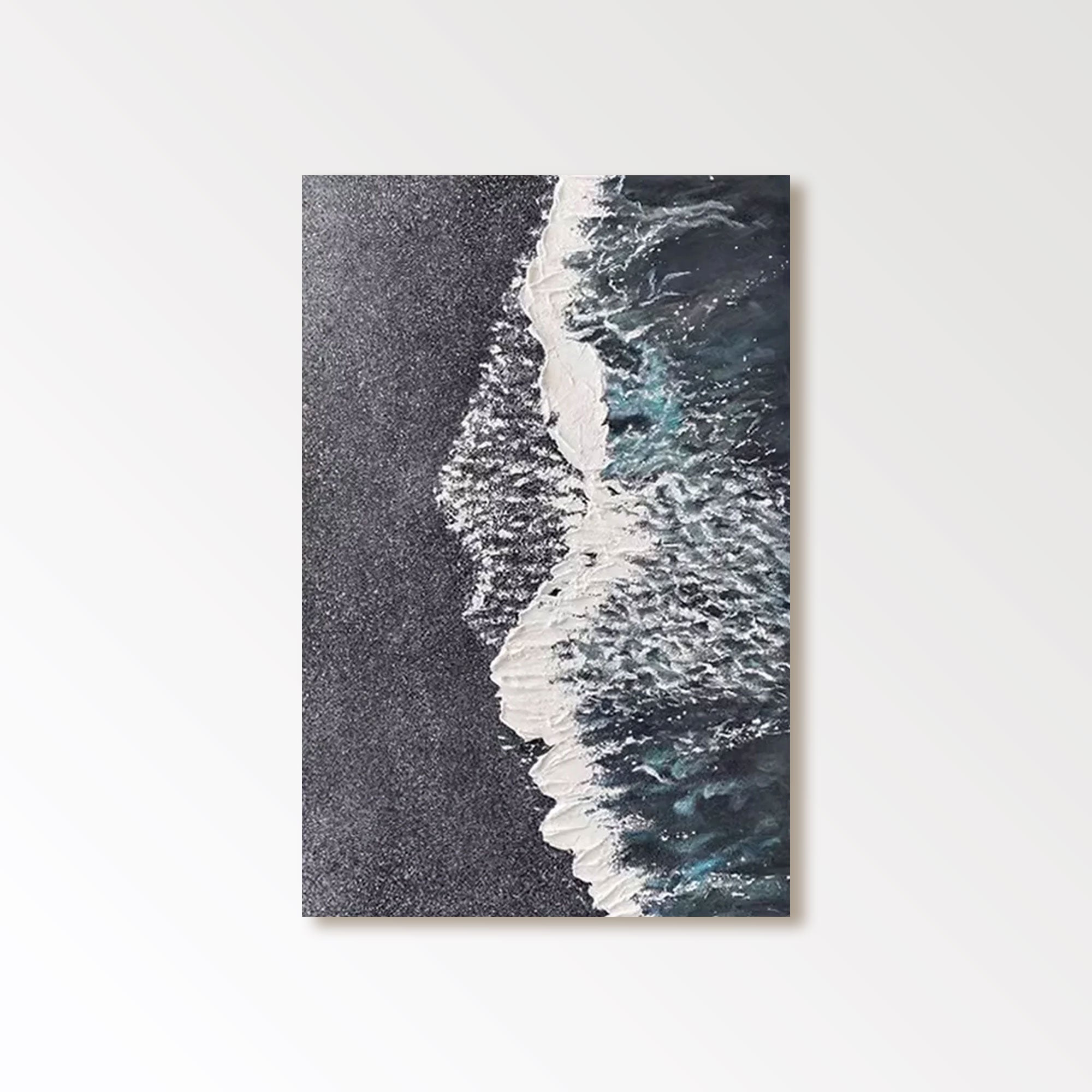 3D Textured Abstract Art "Midnight Tide" – nukeart