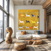 Square Animal Abstract Minimalist Fantasy Decor Modern Wall Art