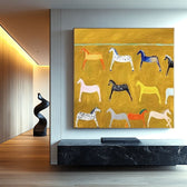 Square Animal Abstract Minimalist Fantasy Decor Modern Wall Art