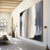 Abstract Neutral Textured Modern Wall Art Set Of 2 Hand Painting on ...