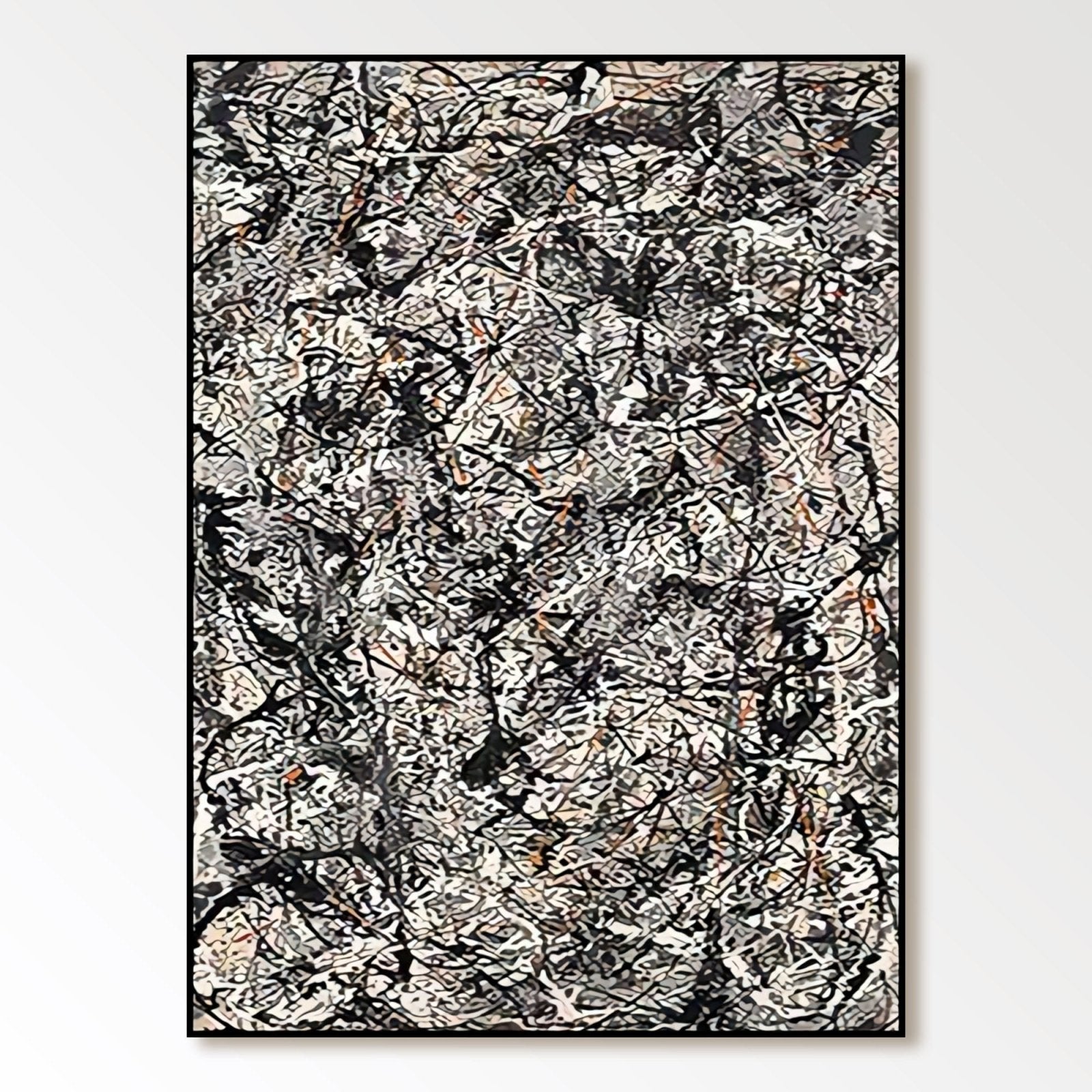 Jackson Pollock Style Vertical Abstract Morden Wall Art Painting For ...