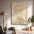 Large Wabi Sabi Abstract Beige Painting on Canvas