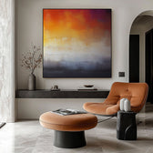 Large Vertical Sunset Morden Wall Art Painting On Canvas For Living Room Personalized Creative ...