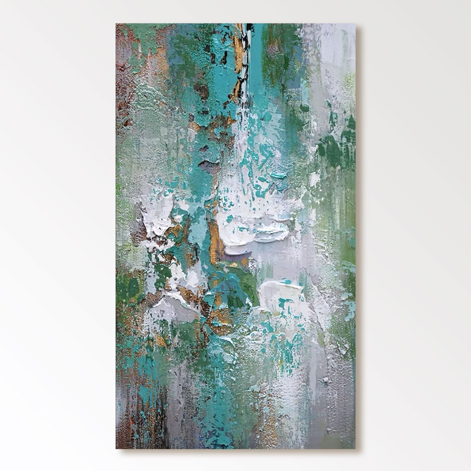Large Vertical Abstract Blue And Grey Plaster Morden Art Oil Painting ...