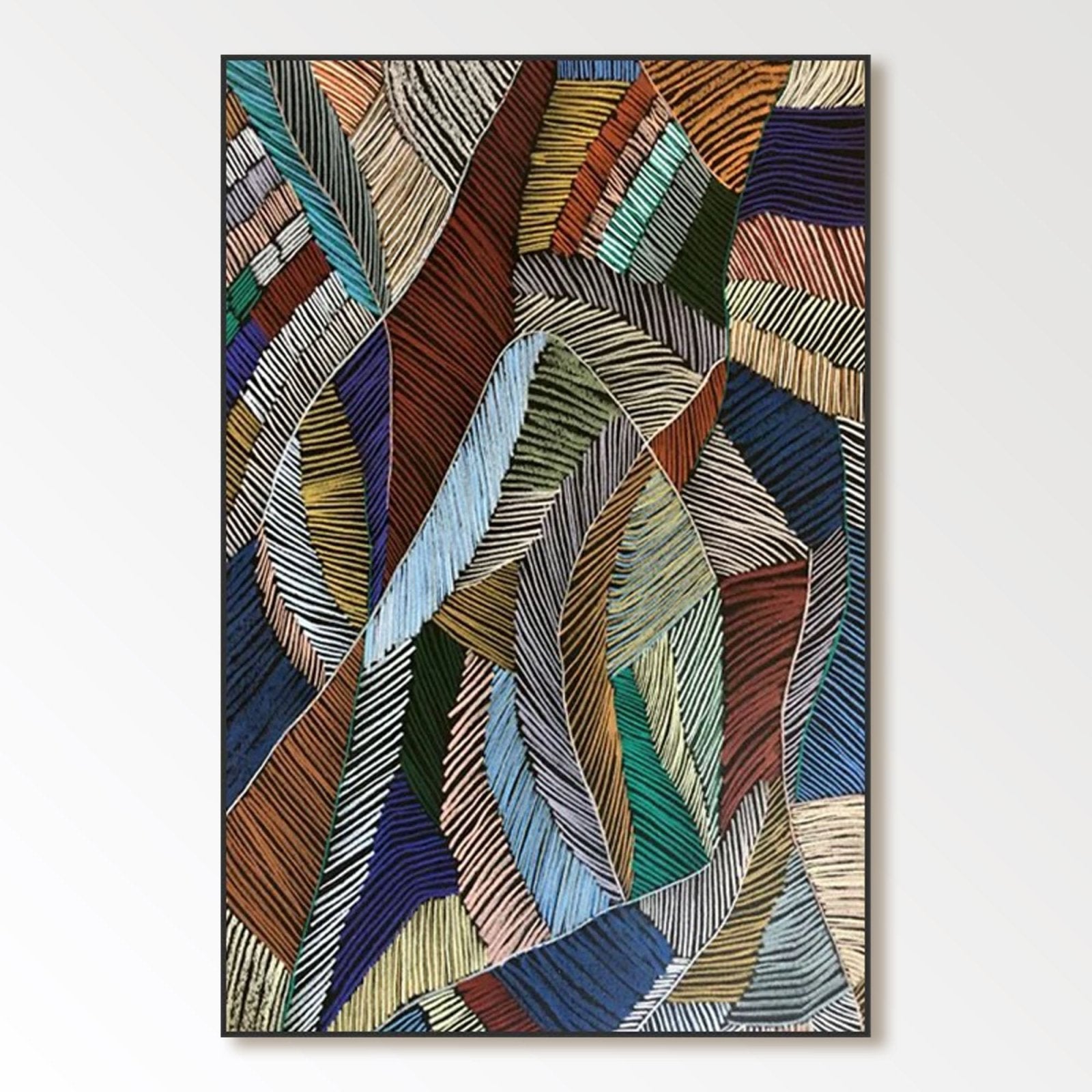 Large Vertical Abstract Modern Contemporary Wall Art Painting On Canvas ...