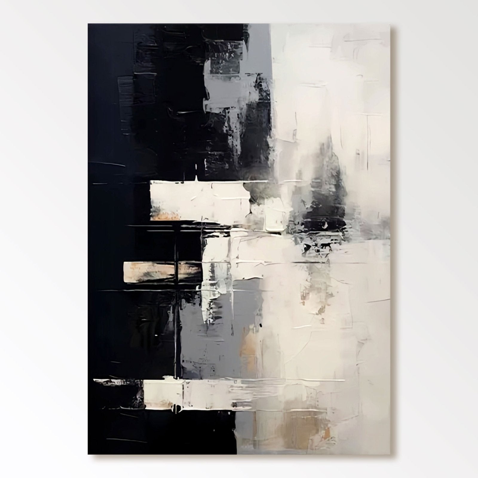 Oil Painting Earthy Tone Neutral Abstract Large Acrylic Modern Wall Art