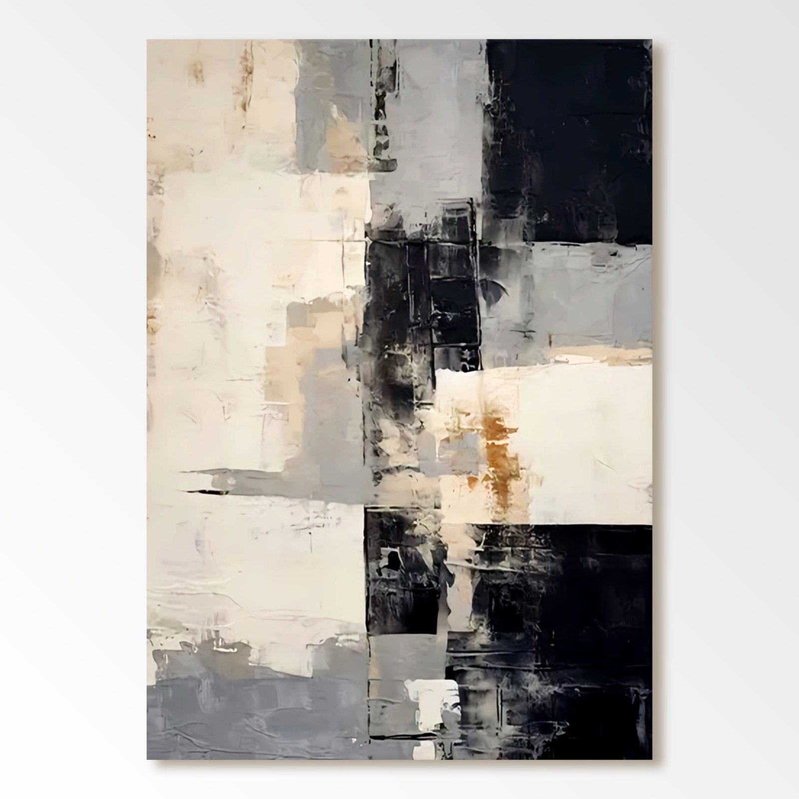 Oil Painting Earthy Tone Neutral Abstract Large Acrylic Modern Wall Art