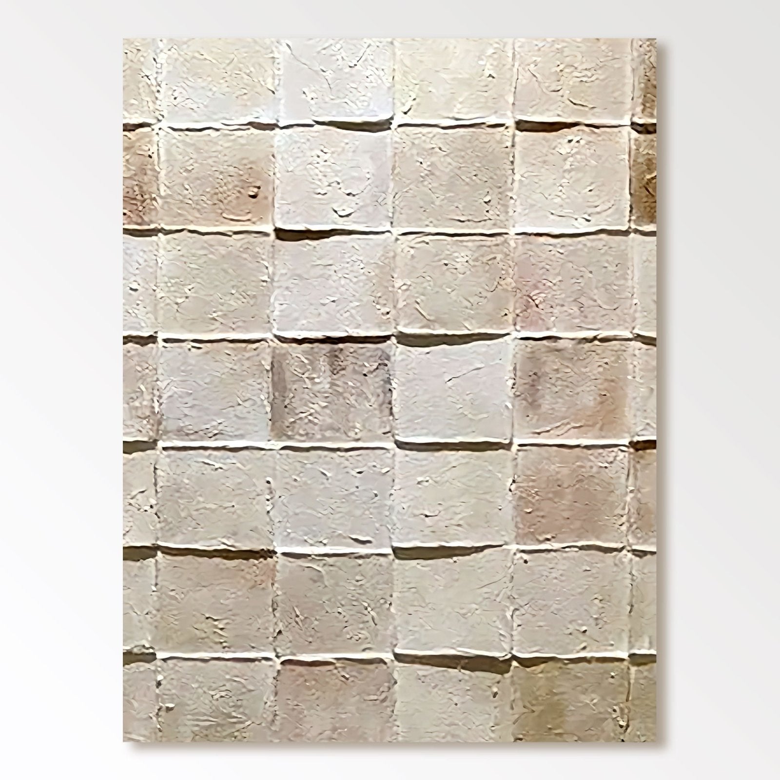 Large Abstract Thick Textured Plaster Oil Painting Brown Earthy Tone ...