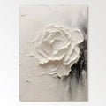 Large White Flower Textured Plaster Morden Wall Art Painting on Canvas ...