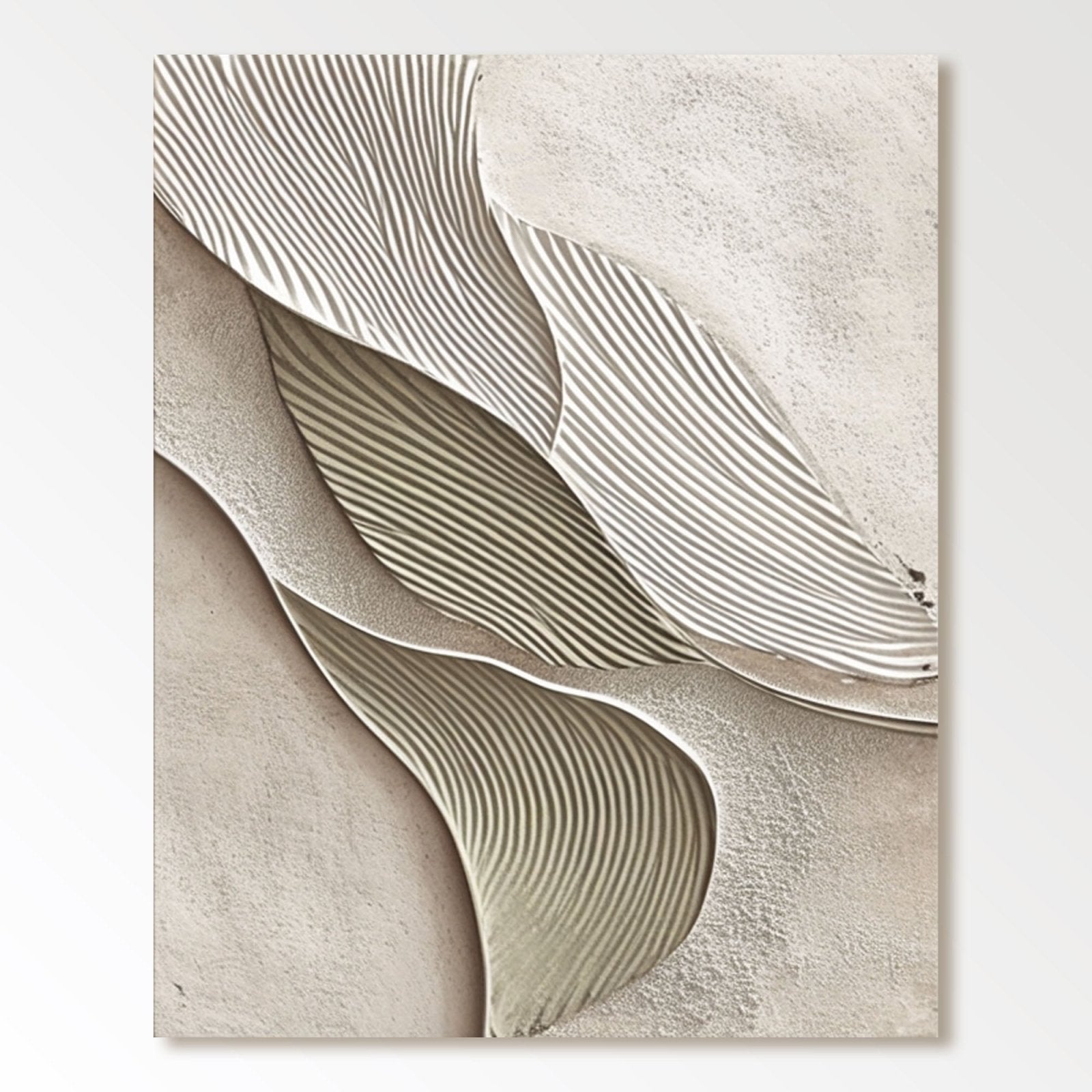 Minimalist Vertical Plaster Contemporary Abstract Wall Art Painting For ...