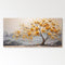 Large Textured Golden Tree Acrylic Plaster Over the Bed Wall Art on ...